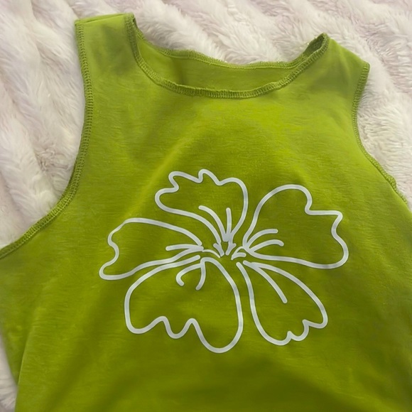 SHEIN | Other | Green Flower Crop Top | Poshmark